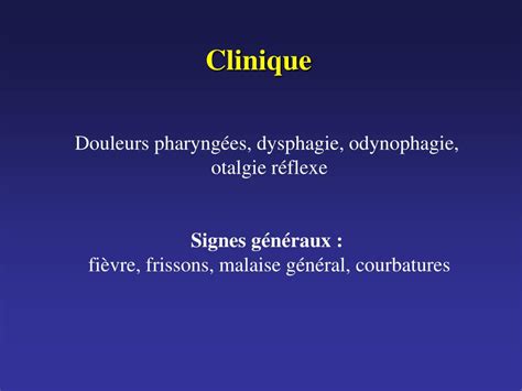 PPT Les Angines Étiologies Diagnostic Évolution Traitement