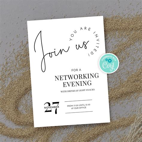 Networking Event Invitation Espresso Martini Customizable Template