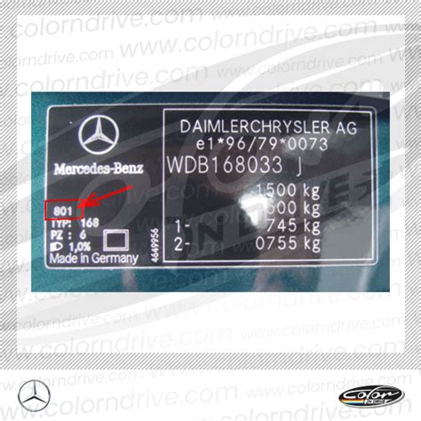 How To Find Color Code For Mercedes