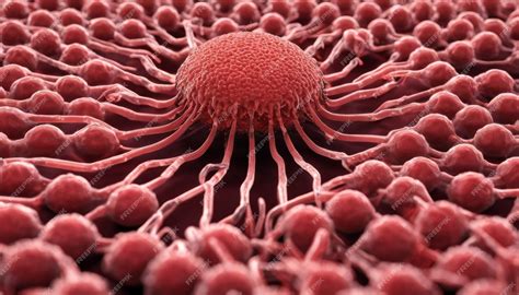 Premium Photo Microscopic View Of A Cell Cluster Possibly A Cancerous