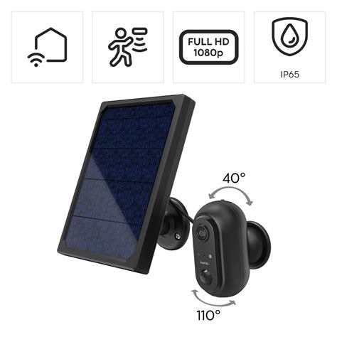 Hama Wlan Outdoor Camera Solar Panel Sensor Ip65 Uk