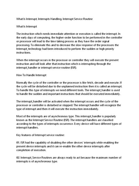 Interrupt Handler Pdf