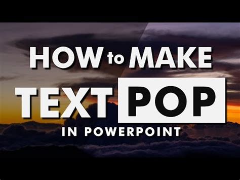 How To Make Text Pop In PowerPoint Presentation