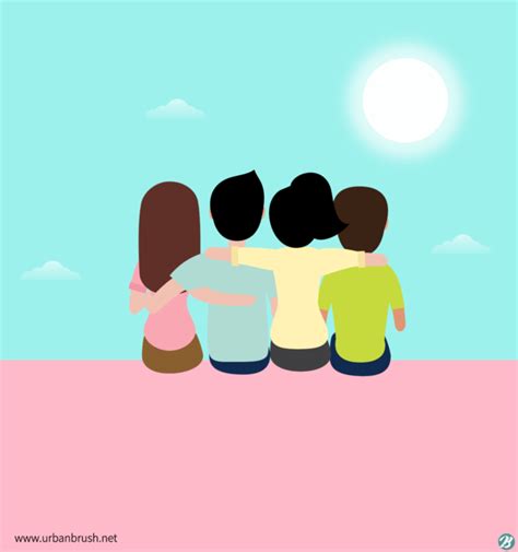 어깨동무 일러스트 Ai 무료다운로드 Free Shoulder To Shoulder Vector 어반브러시