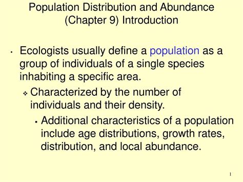 Ppt Population Distribution And Abundance Chapter 9 Introduction Powerpoint Presentation