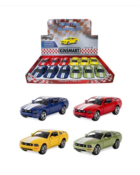 Kinsmart Box Of 12 138 Scale Diecast Model Toy Cars 2006 Ford Mustang