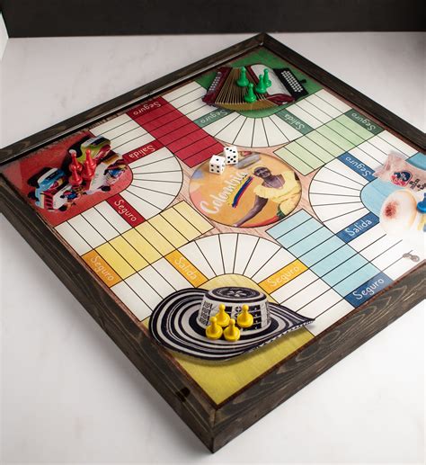 Parcheesi Board For 4 Players Colombia Board Hand Made With Wood
