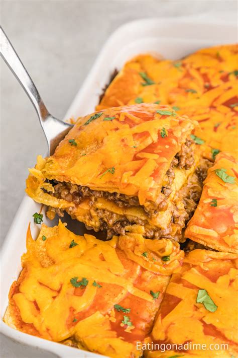 Ground Beef Enchilada Casserole Eating On A Dime
