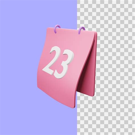Premium PSD 3d Rendering Calender Icon