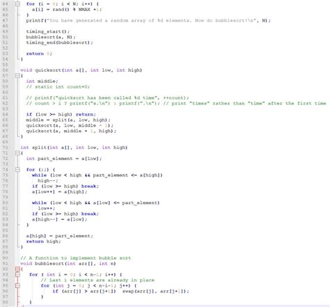 In The Qsort Program Discussed In Class We Were Able