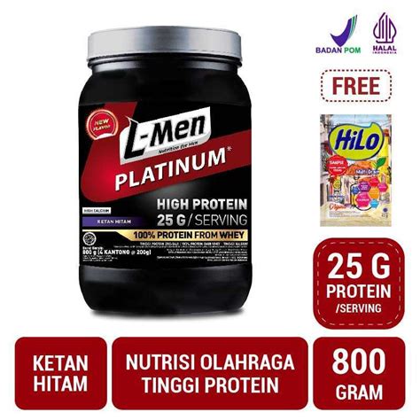 Jual Free Hilo Multigrain Sachet L Men Platinum Ketan Hitam 800g 25g