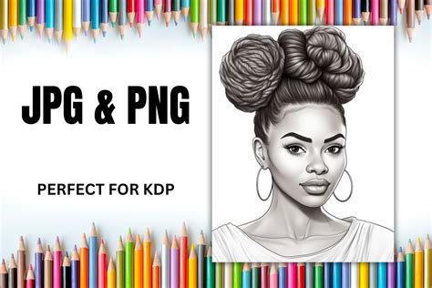 African American Woman Coloring Page 151 Graphic By Whimsy Girl