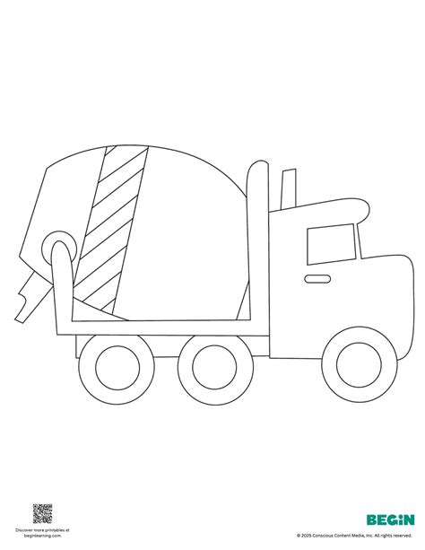 Free Printable Cement Truck Coloring Pages Begin Learning