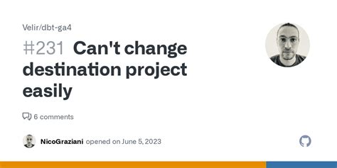 Can T Change Destination Project Easily Issue Velir Dbt Ga