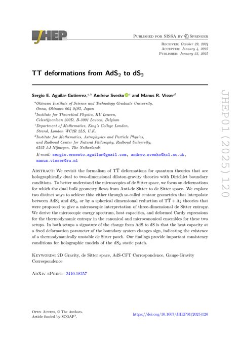 Pdf Textrm{t} Overline{ Textrm{t}} Deformations From Ads2 To Ds2