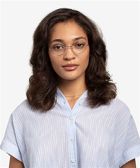 Film Oval Rose Gold Full Rim Eyeglasses Eyebuydirect Canada