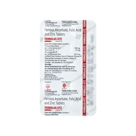 Ferroluc Xtz Tablet 10s View Price Combination And Alternatives