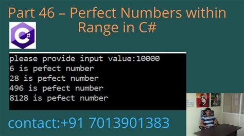 Perfect Numbers With In Range In C Part 46 Youtube