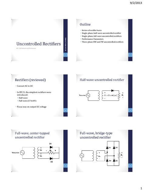 Solution Lecture 7 Uncontrolled Rectifiers Studypool