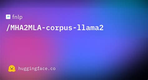 fnlp mha2mla corpus llama2 · datasets at hugging face