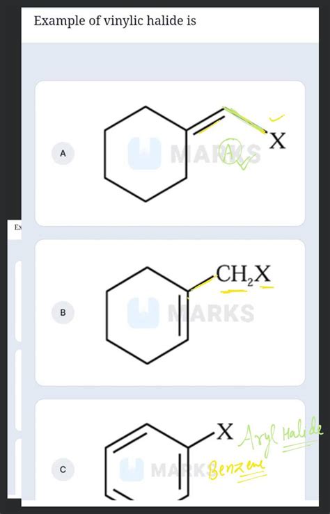 Example Of Vinylic Halide Isa X Cc1ccccc1b X Cc1ccccc1c X C1ccc