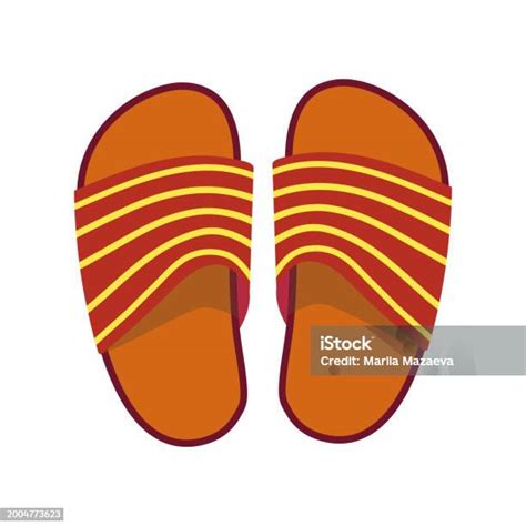 Vector Vietnamese Flip Flops Isolated On White Background Vietnamese