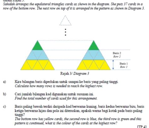 Solved Sahidah Arranges The Equilateral Triangles Cards As Shown In