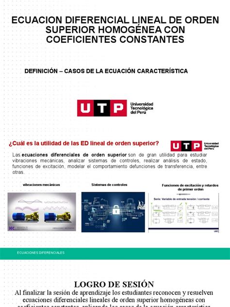S05 Ed Lineal De Orden Superior HomogÉnea Con Coeficientes Constantes