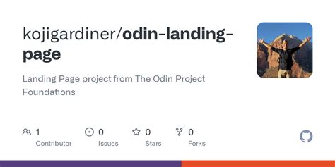 Github Kojigardiner Odin Landing Page Landing Page Project From The