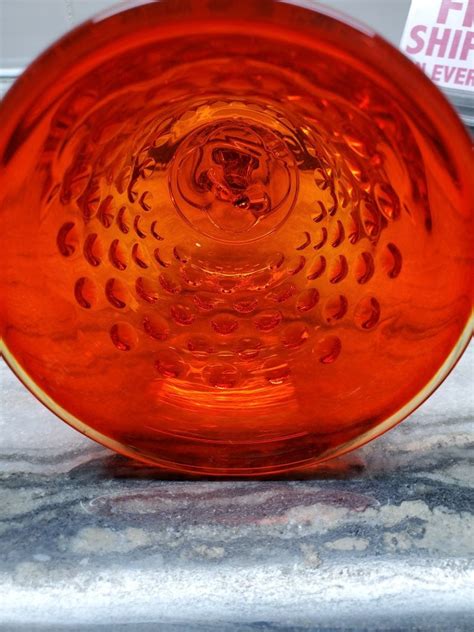 Fenton Amberina Hobnail Bell Vintage Glass Etsy
