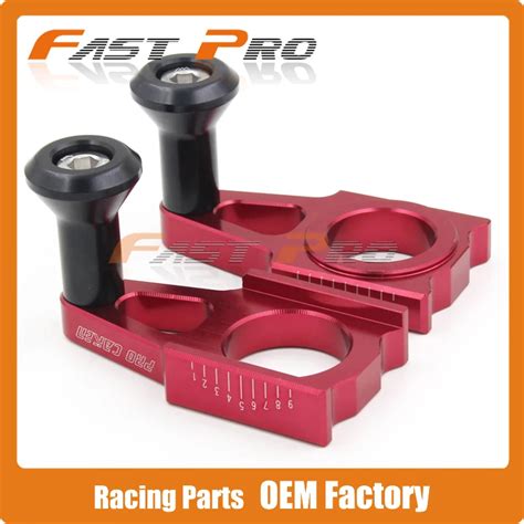 Cnc Rear Chain Adjuster Axle Blocks With Slider Bolts For Cr Crf R Crf X Crf R X