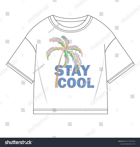 Girl Palm Artwork Tee Stock Vector Royalty Free 2177107635 Shutterstock