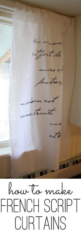 Diy French Script Curtains Easy And Affordable