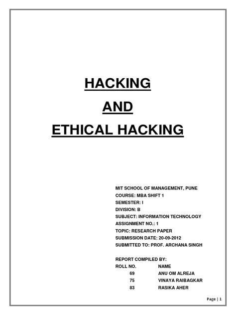 hacking and ethical hacking pdf security hacker white hat computer