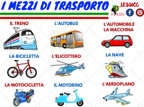 Didattica Italiano Per Stranieri Vocabolario I Mezzi Di Trasporto