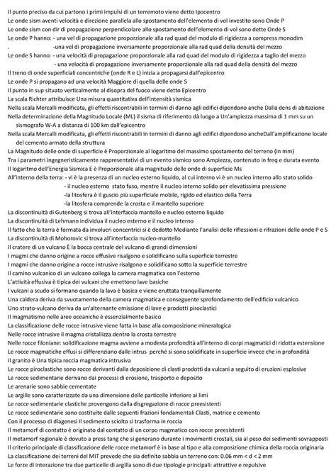 Risposte Domande Preparazione Esame Geologia Applicata Uniecampus