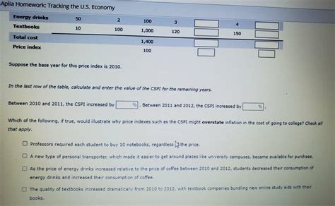 Solved Calculating Inflation Using A Simple Price Index Chegg