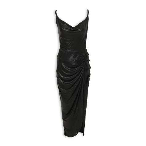Black Strappy Pleated Maxi Dress 3203483 Notable