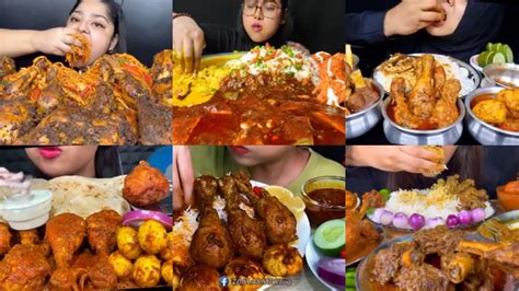 Eating Chicken Schezwan Rice Spicychicken Lollipop Egg Curry Mutton