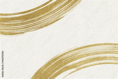 白い紙に金色の絵具で描いた背景素材 Ilustración De Stock Adobe Stock