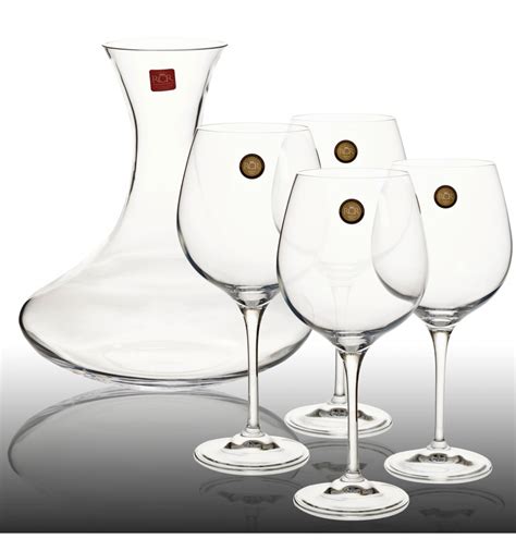 Rcr Wine Decanter And 4 Red Wine Glasses Aliseo Easyt Products
