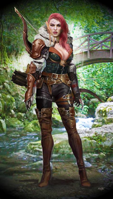 Female Half Elf Ranger By Sedeslav On Deviantart