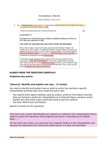 Gcse History Ocr B The Elizabethans 15801603 Complete Revision