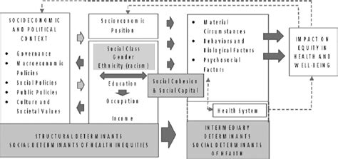 1 Who Conceptual Framework For Social Determinants Of Health Download Scientific Diagram