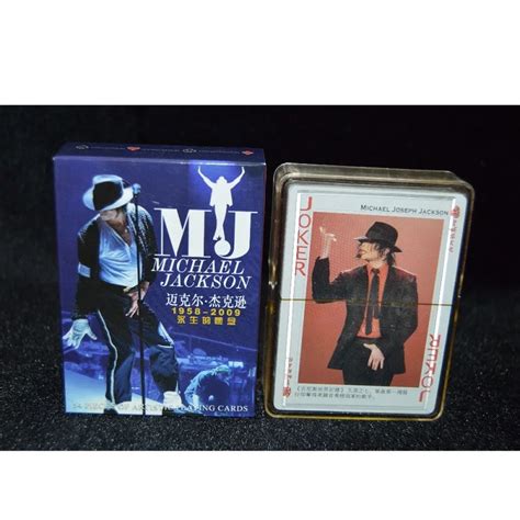 54 개대 종이 집단 슈퍼 스타 마이클 잭슨 포커 카드 세트 연예인 카드 놀이 갑판카드 패 Aliexpress