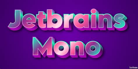 Jetbrains Mono Text Effect And Logo Design Font