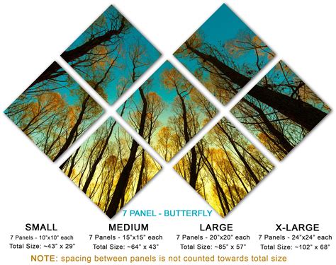 3 Panel Split Triptych Canvas Print Of Trees In Forest Etsy