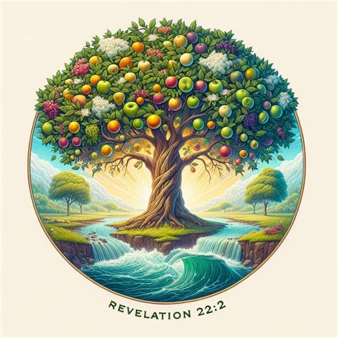 Vibrant Tree Of Life Inspired By Revelation 222 Ai Art Generator