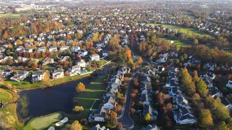Suburban Housing Development Neighborhood Aerial View