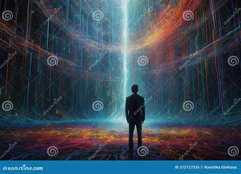 In The Digital Realm A Pulsating Neural Network Hums With Energy Stock